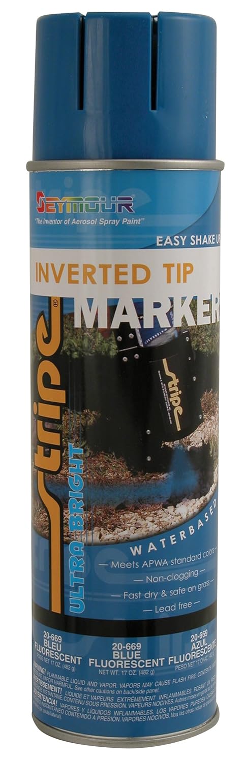 Seymour 20-669 Stripe Inverted Tip Marker, Blue Fluorescent - Spray ...
