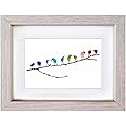 Amazon.com: Sea Glass Rainbow Birds, Sea Glass Art, Rainbow Birds On ...
