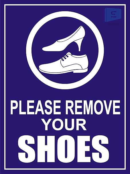 SIGN EVER Please Remove Shoes Sign Board for Office Bank Hospital Shop ...