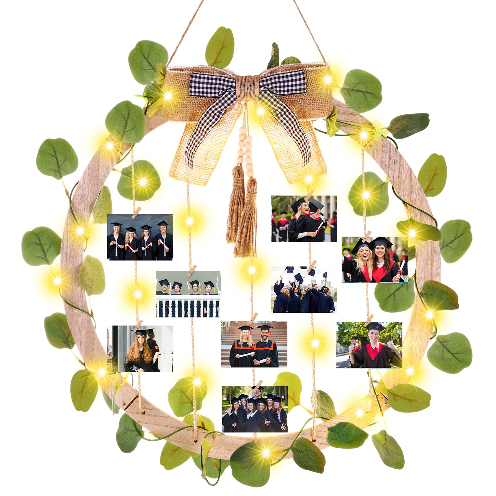 Leinuosen Graduation Photo Display Class of 2024 Collage Photo Holders ...