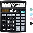 Amazon.com : Calculator, Deli Standard Function Desktop Calculators with 12 Digit Large LCD ...