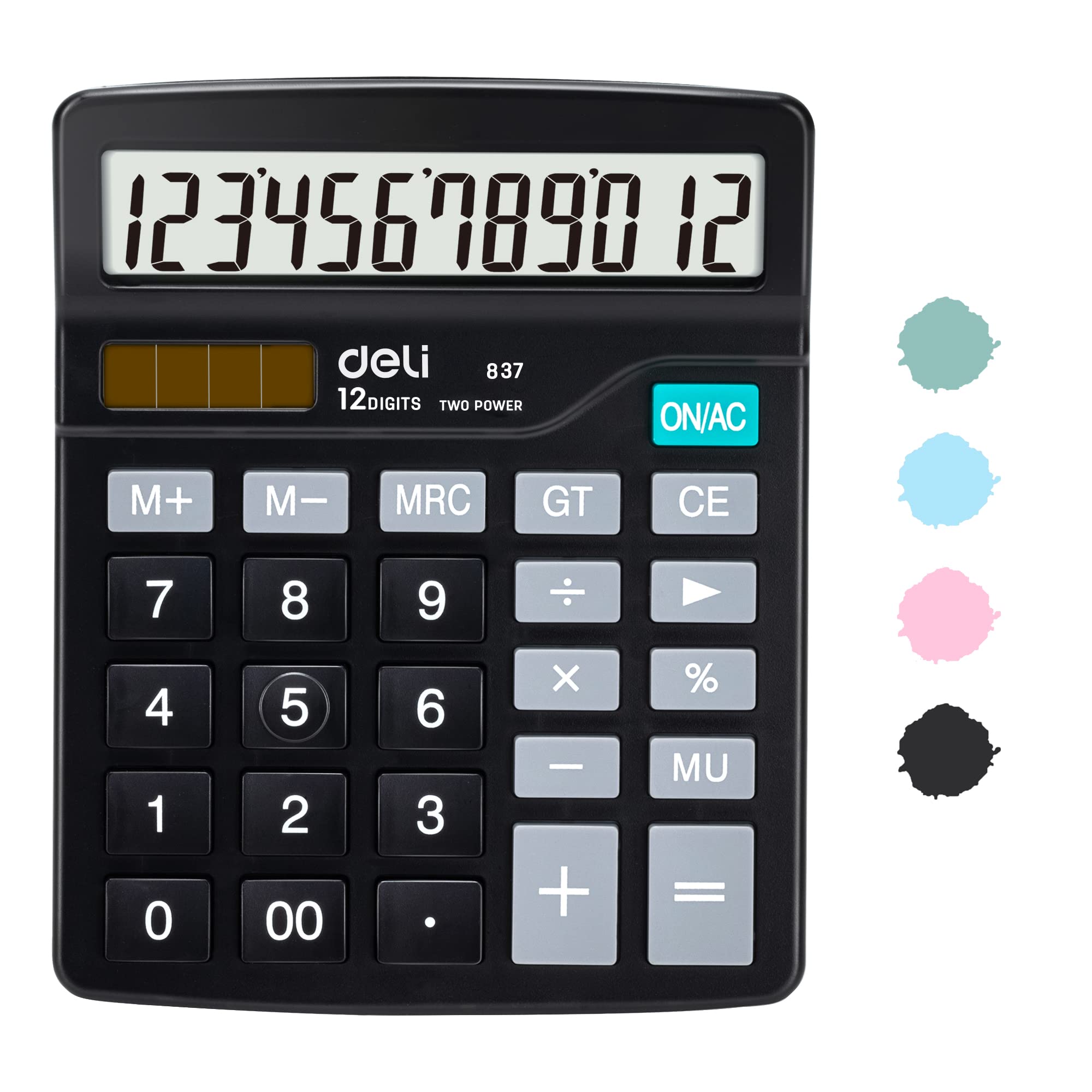 Calculator, Deli Standard Function Desktop Calculators with 12 Digit ...