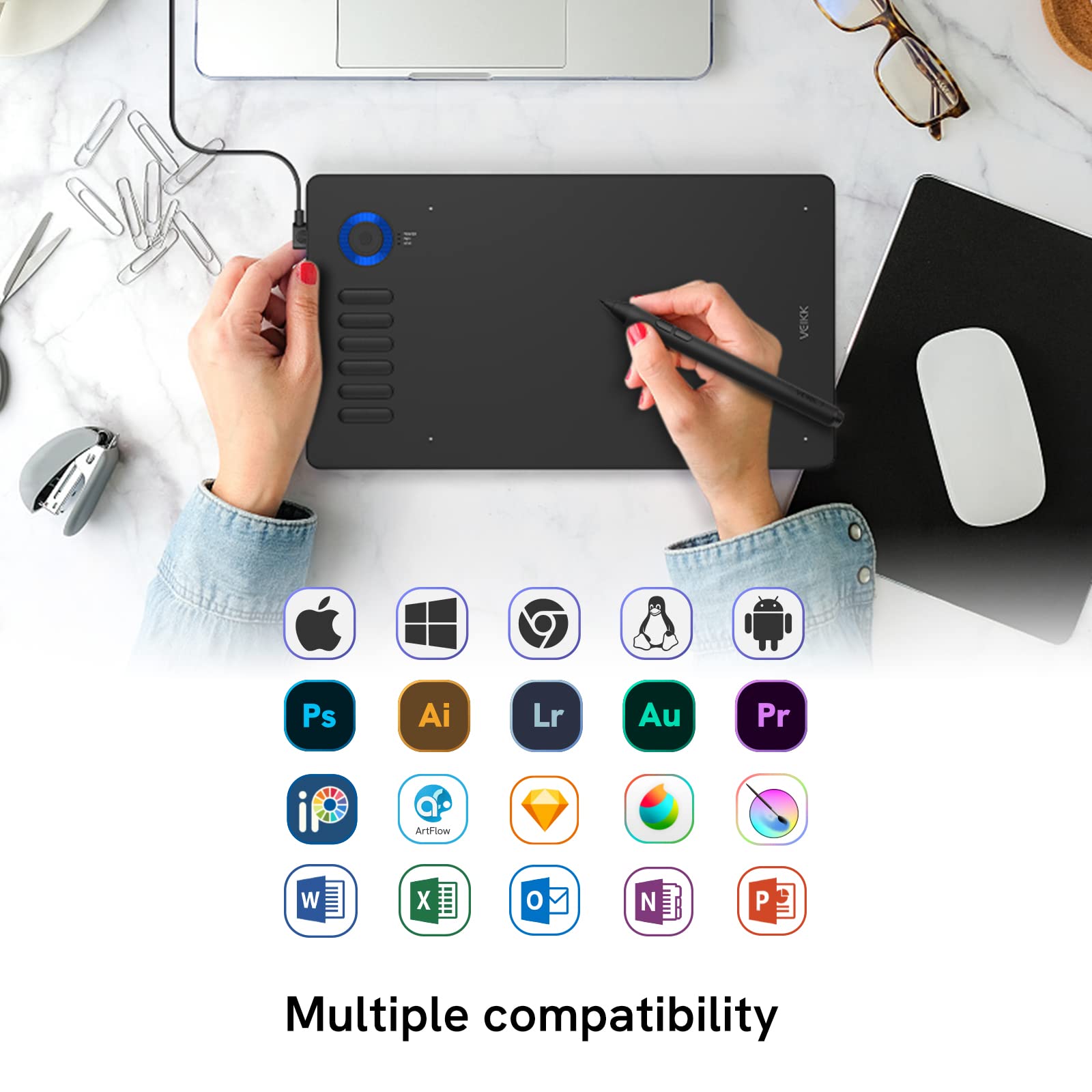 Mua VEIKK A15 Pro Graphics Drawing Pen Tablet : Large Active Area ...