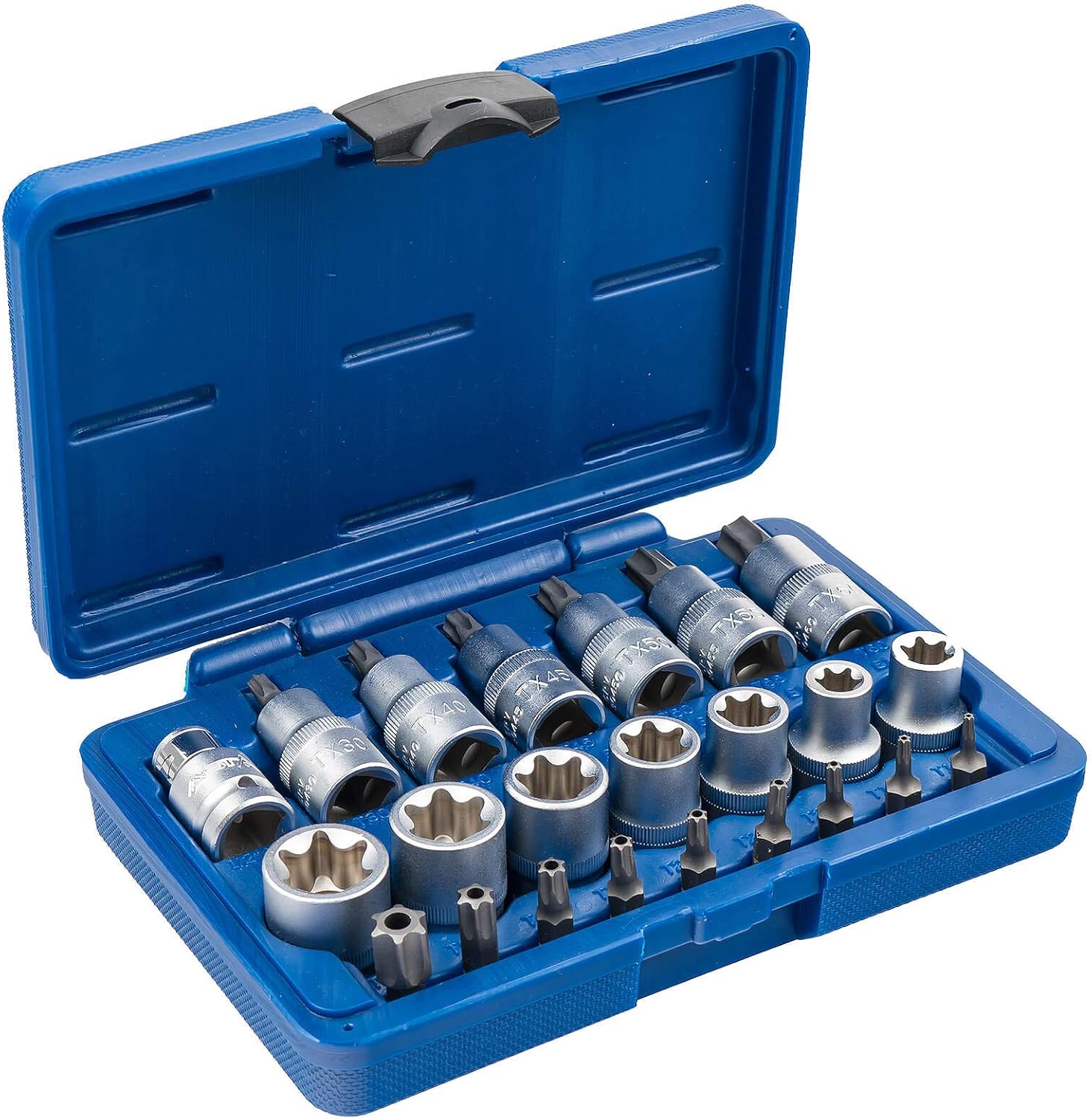 Jeu de douilles Torx TX SET-23 - 23 pièces - 12,5 mm (1/2") - Jeu de ...