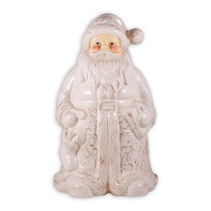 Large Ceramic Victorian Santa Claus Figurine - Stands 13.25 in. Tall ...
