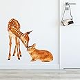 Amazon.com: RoyoLam Cute Deer and Rabbit Wall Decal Nursery Woodland ...