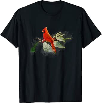 Amazon.com: Wild Red Cardinal Bird T-Shirt: Clothing