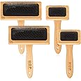 Amazon.com: Rtteri 4 Pcs Wooden Wool Carder Hand Carders Slicker Brush ...