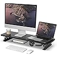 Amazon.com: Fenge Monitor Stand Riser, 32 Inch Desk Top Shelf for 2 ...