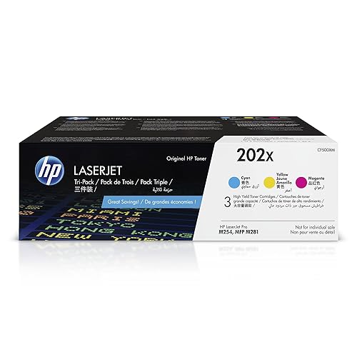 HP 202X Cyan, Magenta, Yellow High-yield Toner Cartridge for HP ...