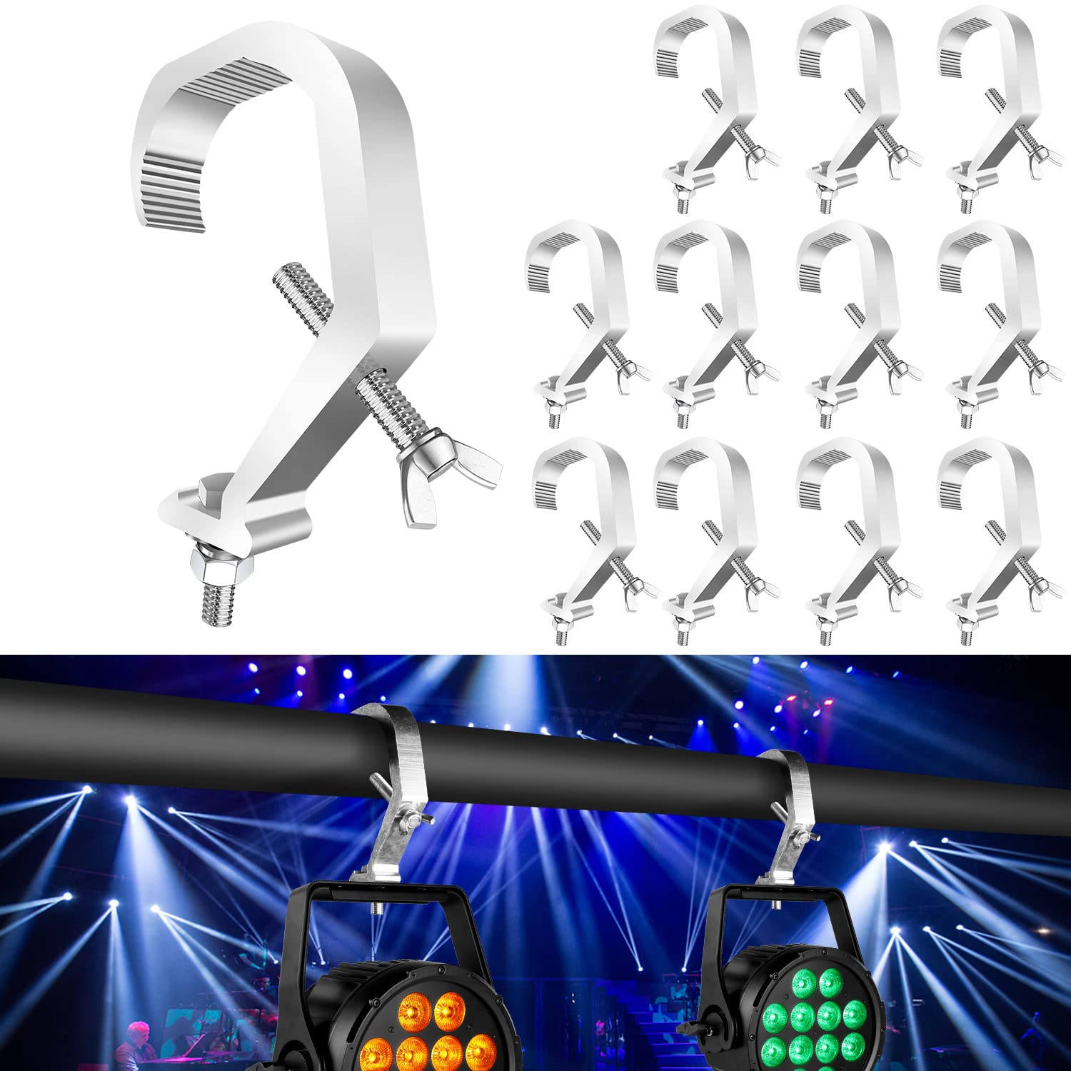 Dj Clamps for Lights 8 Pack, Czgor Stage Lighting Clamp Hanging Device ...