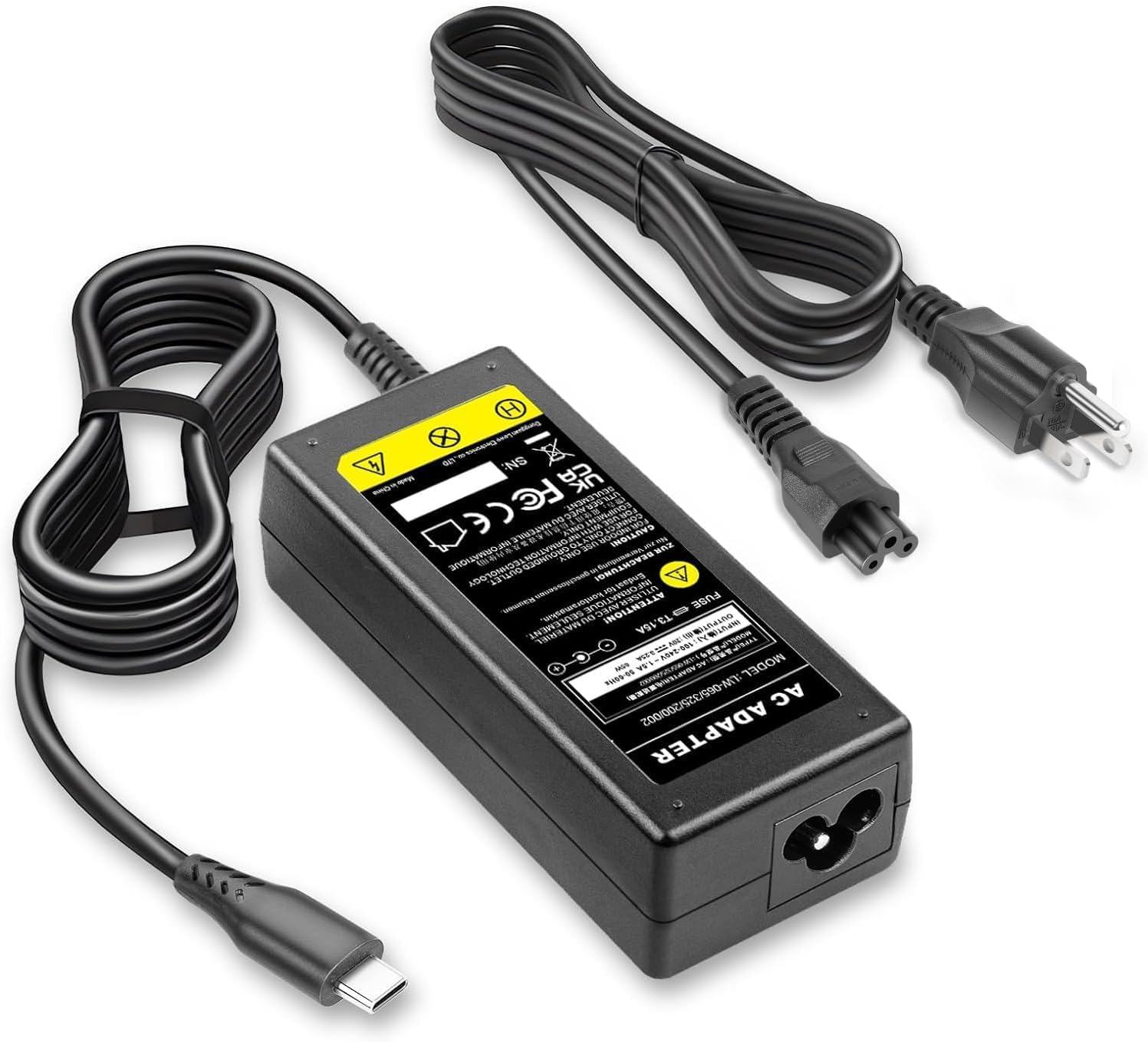 Universal Chromebook 65W USB-C Charger Type C Port Adapter, for ...