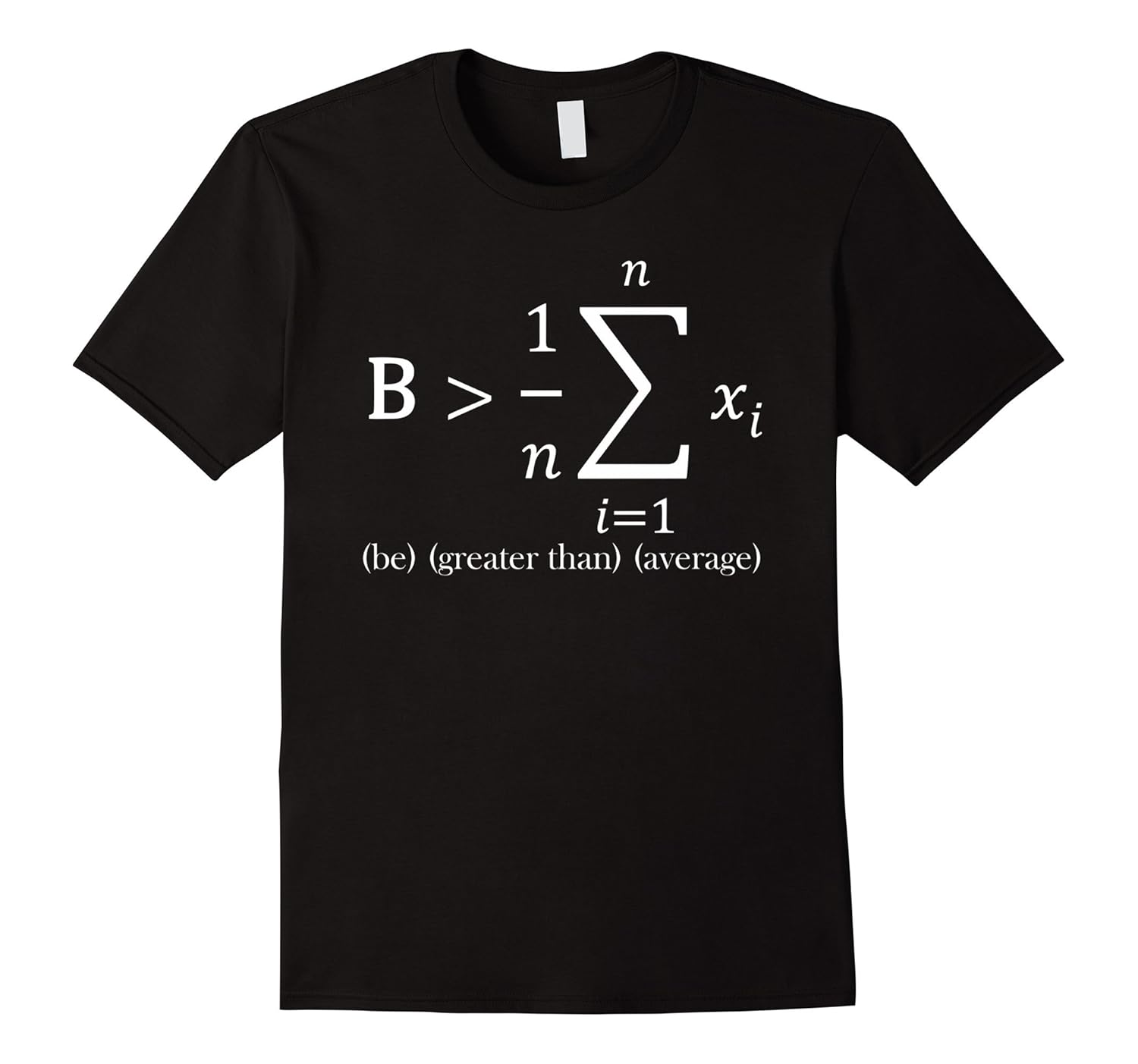 Be Greater Than Average Math T Shirt | Math Equation T Shirt-Art ...