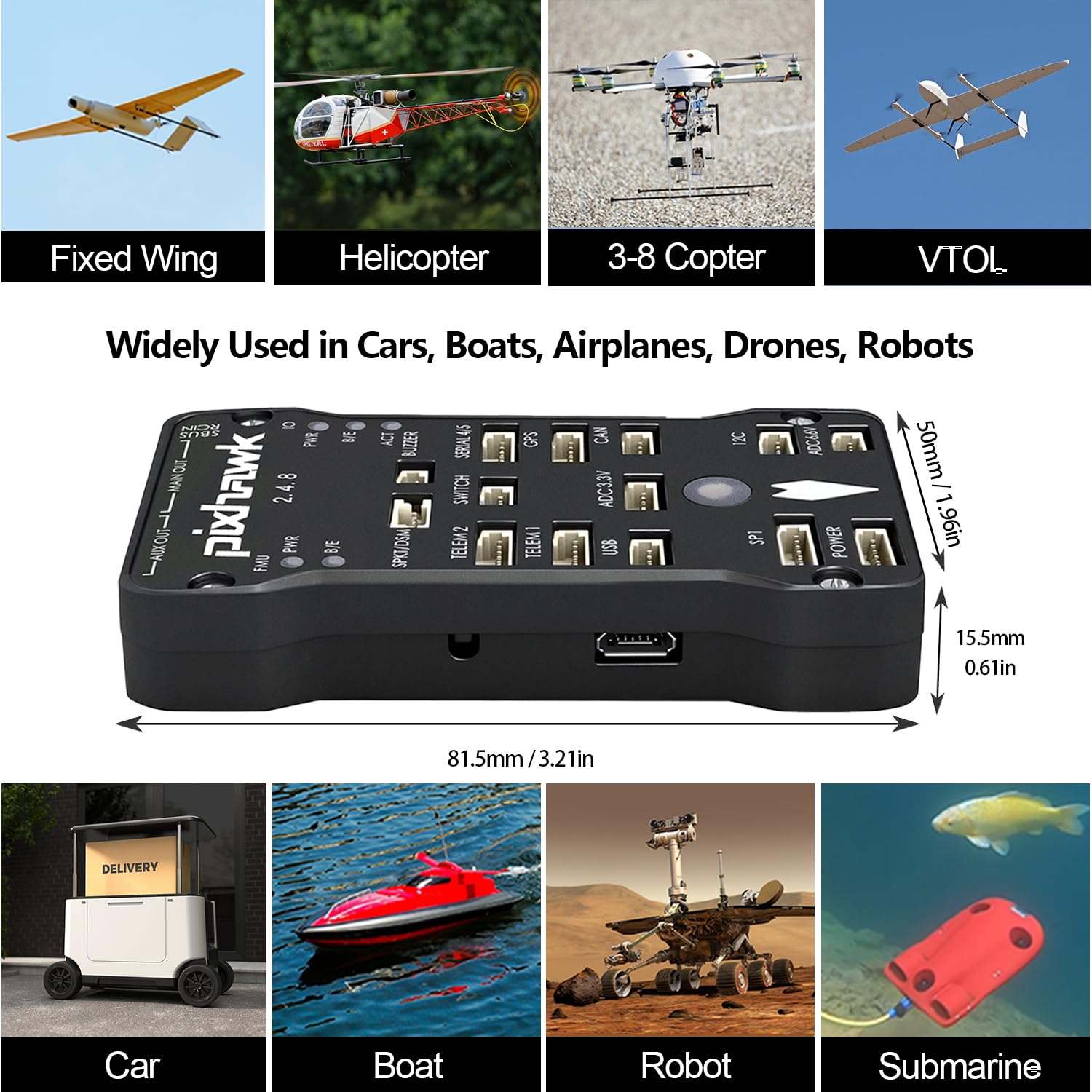 Mua HAWK'S WORK Pixhawk PX4 Flight Controller, Pixhawk 2.4.8 Open ...