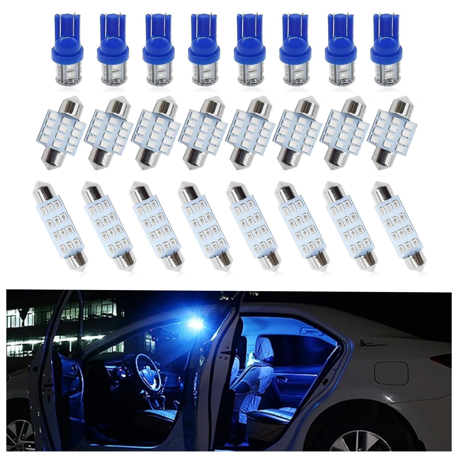 Mua 24 PCS Car LED Light Combination Set, T10/31mm/42mm Width Light ...