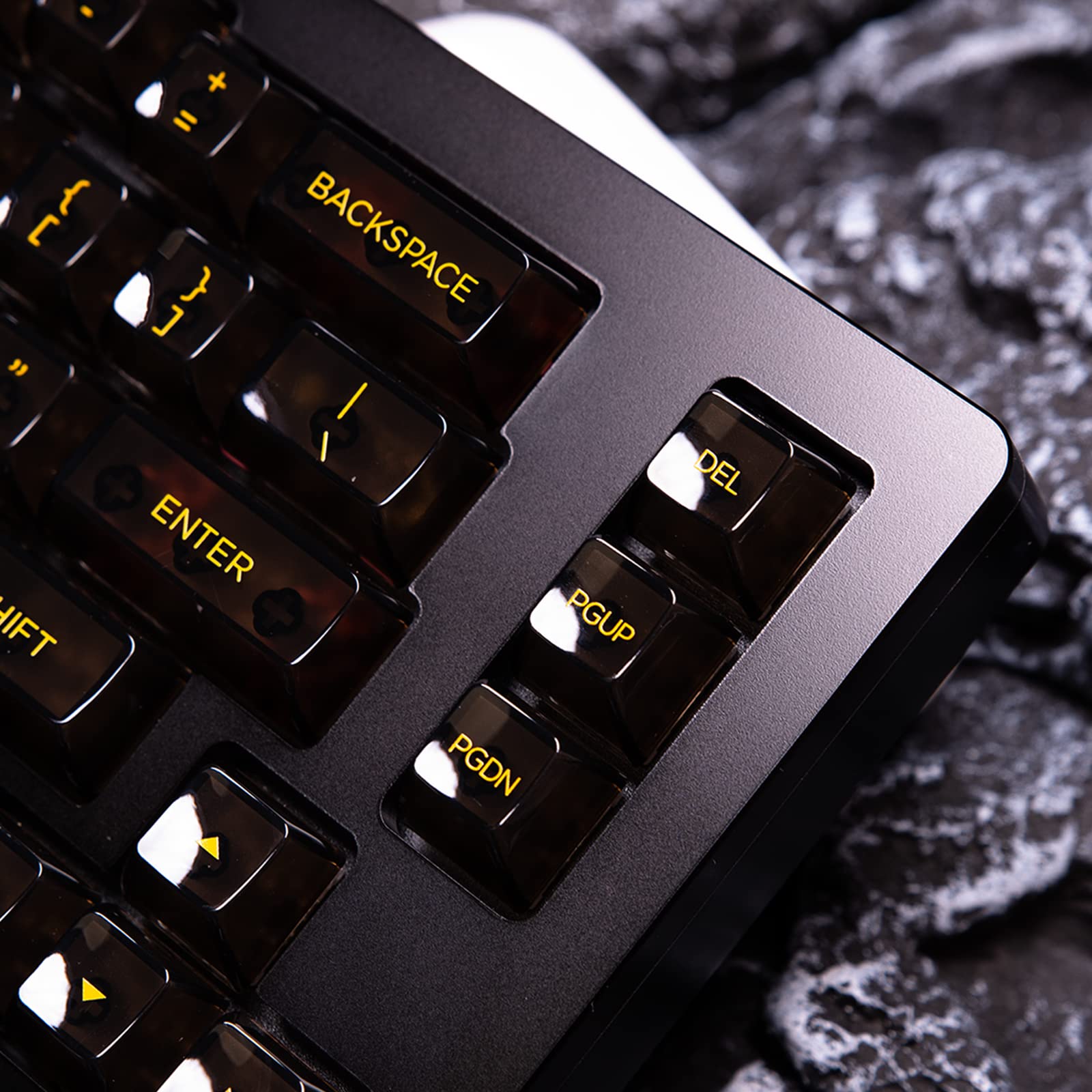 Mua Akko Clear Keycap Set V2, Black Transparent 155-Key ASA Profile ...