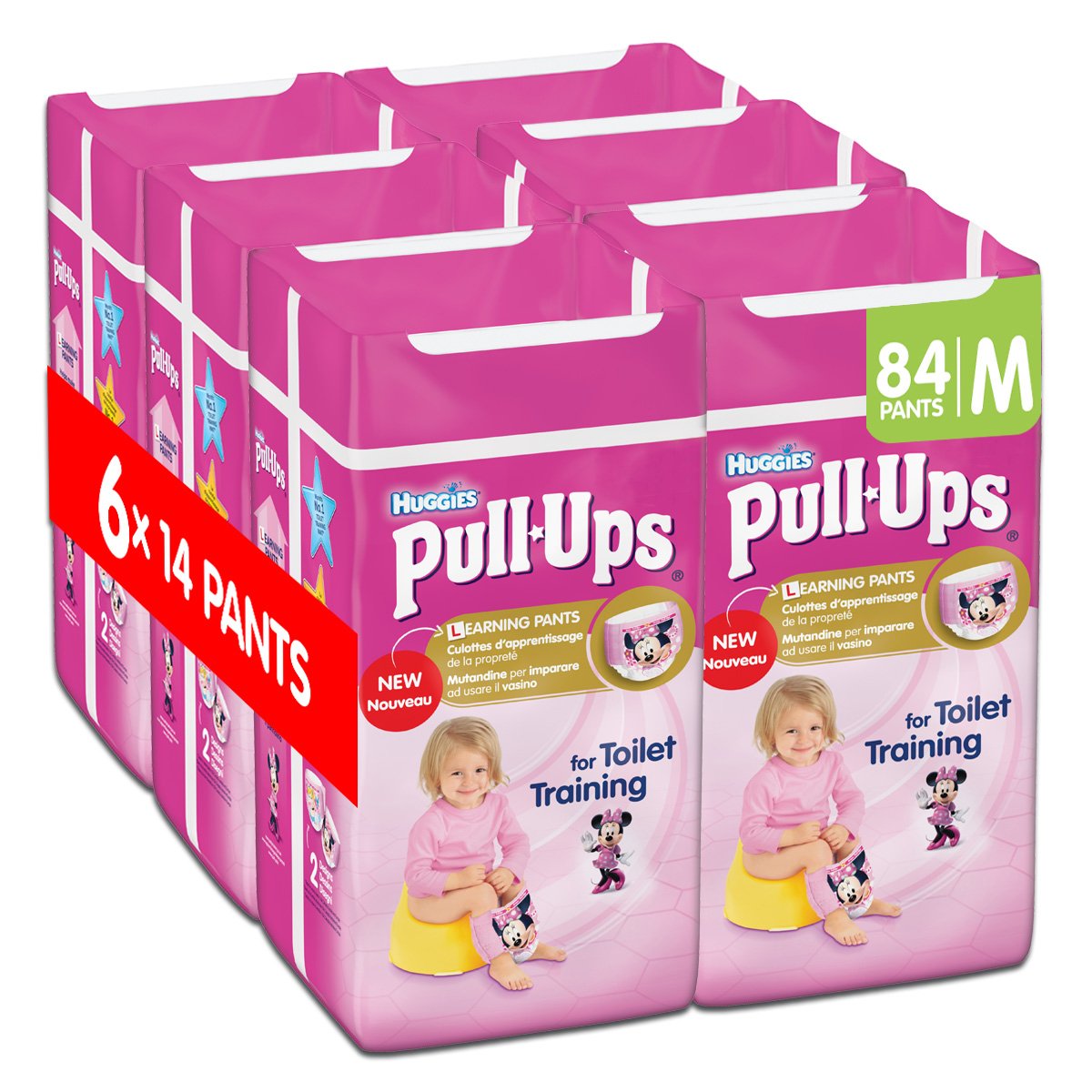 Huggies Pull Ups Potty Training Pants for Girls, Medium - 84 Pants ...