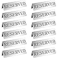 Amazon.com: Peryiter 12 Pcs Table Top Reserved Sign Metal Reserved ...