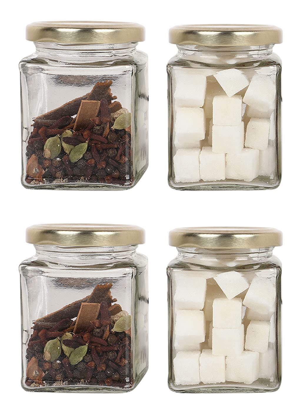 MI glass jar 150gm / glass kitchen storage jars 150 grams / glass ...