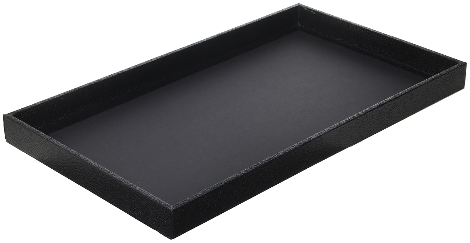 Inch Deep Black Full Size Plastic Stackable Jewelry Tray 14 3 4 X 8 1 4