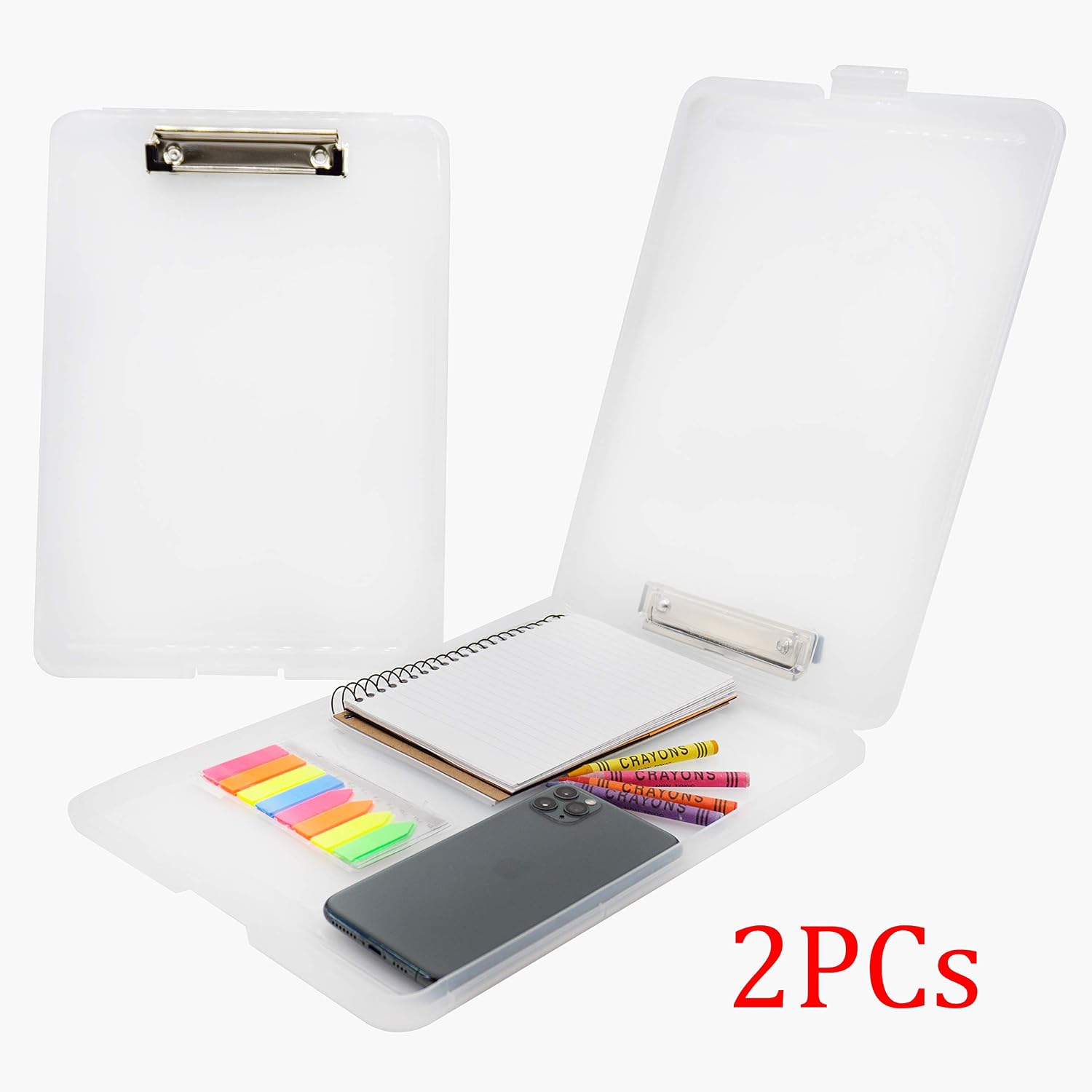 Amazon.com : JCHB 2PC Clear Plastic Storage Clipboard for Students ...