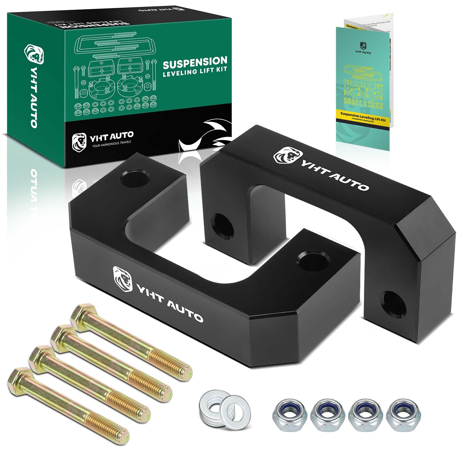 YHTAUTO 2 inch Front Leveling Lift, Strut Mount w/Hardware Kit Fits ...