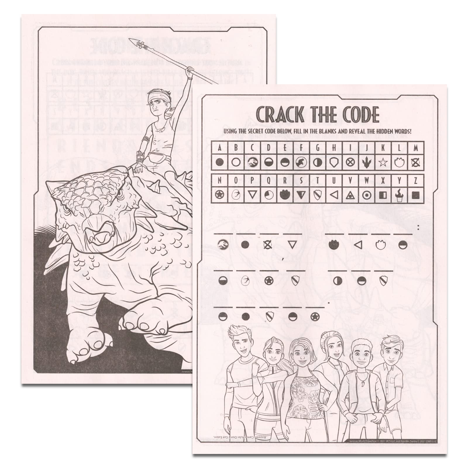 Mua Jurassic World Camp Cretaceous Coloring Book Set with Stickers ...