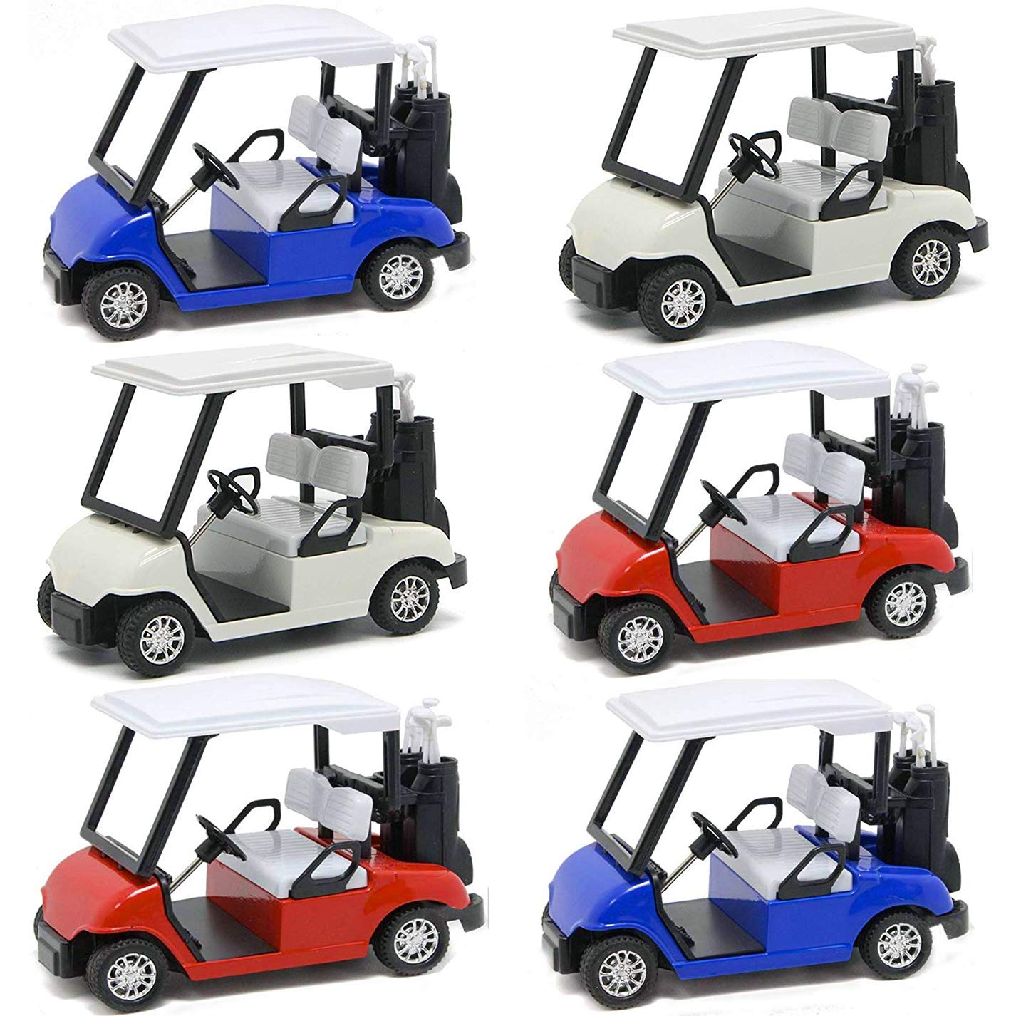 Mua 6 Pack: Diecast Golf Carts Toy with Clubs, Alloy Metal Mini Model 1 ...