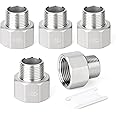 Amazon.com: TAISHER 5PCS 304 Stainless Steel Pipe Fitting, Reducer Adapter, 3/4" NPT Male x 1 ...