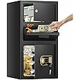 6.0 Cu ft Large Fireproof Drop Safe Box for Business, Anti-Theft Cash ...