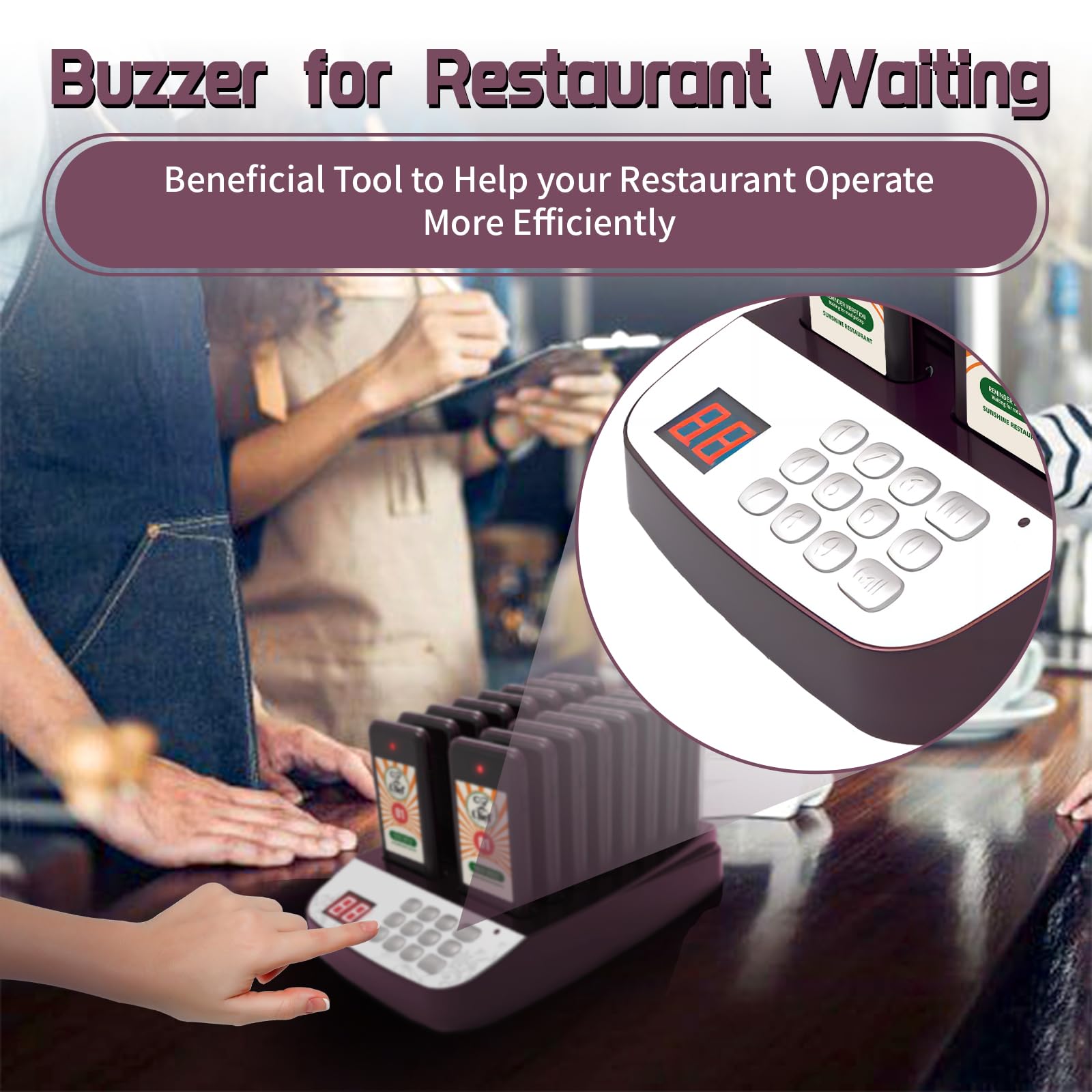 Mua PANDAAR Restaurant Pager System Buzzers,Beepers for Restaurants ...