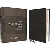 NIV, Wide Margin Side Column Reference Bible, Premium Goatskin Leather ...