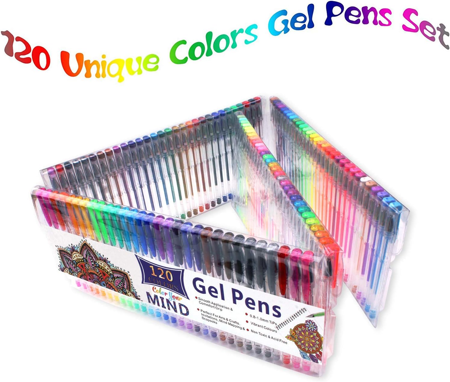Gel Pens 120 Colours Gel Pen for Adult and Kids Colouring Book Writing ...