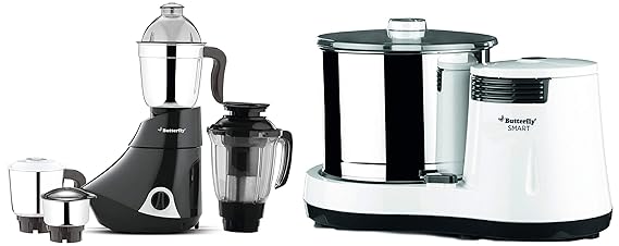 Buy Butterfly Smart 750-Watt Mixer Grinder with 4 Jar (Grey) & Smart ...