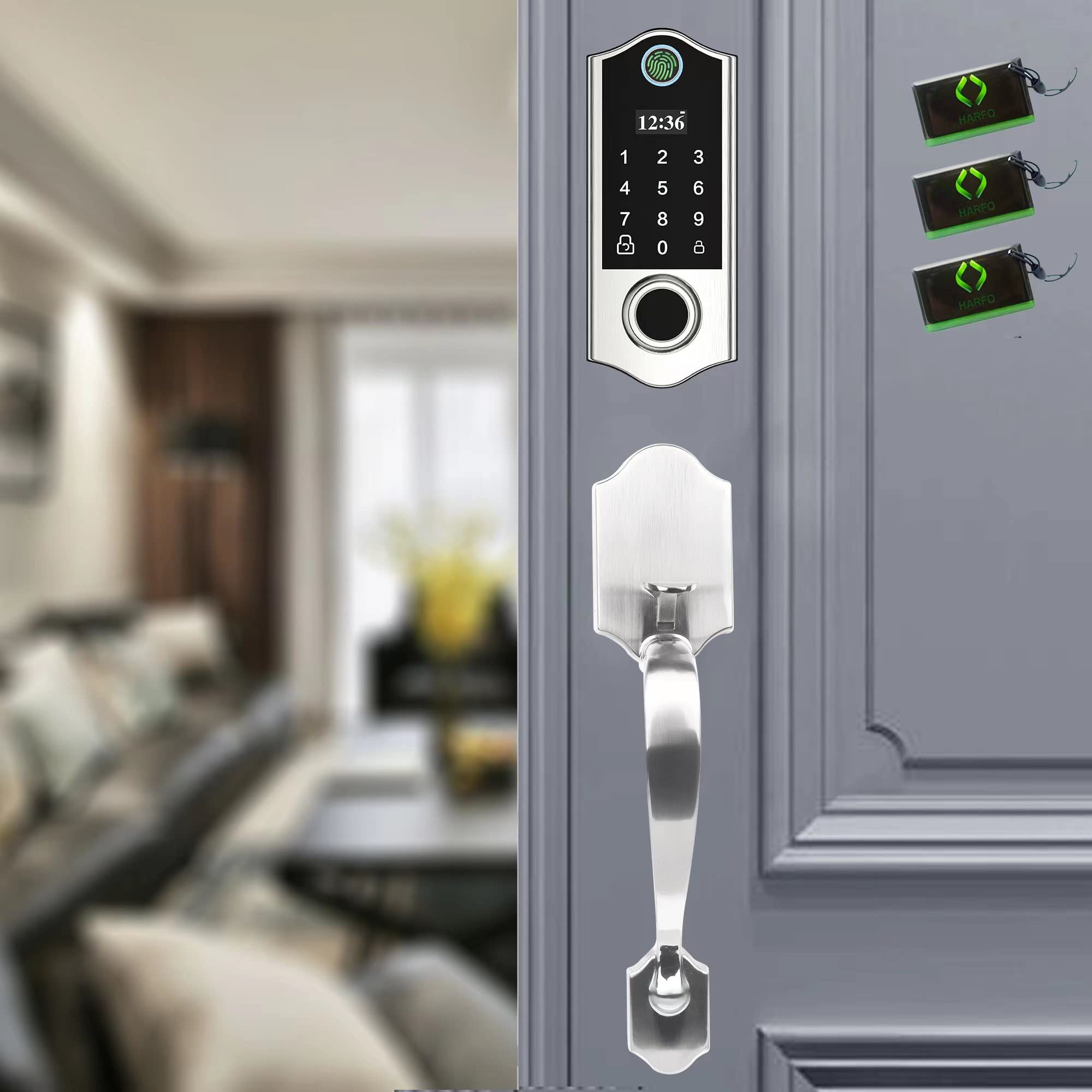 Mua HARFO Fingerprint Door Lock, Keyless Entry Door Lock with Handles ...