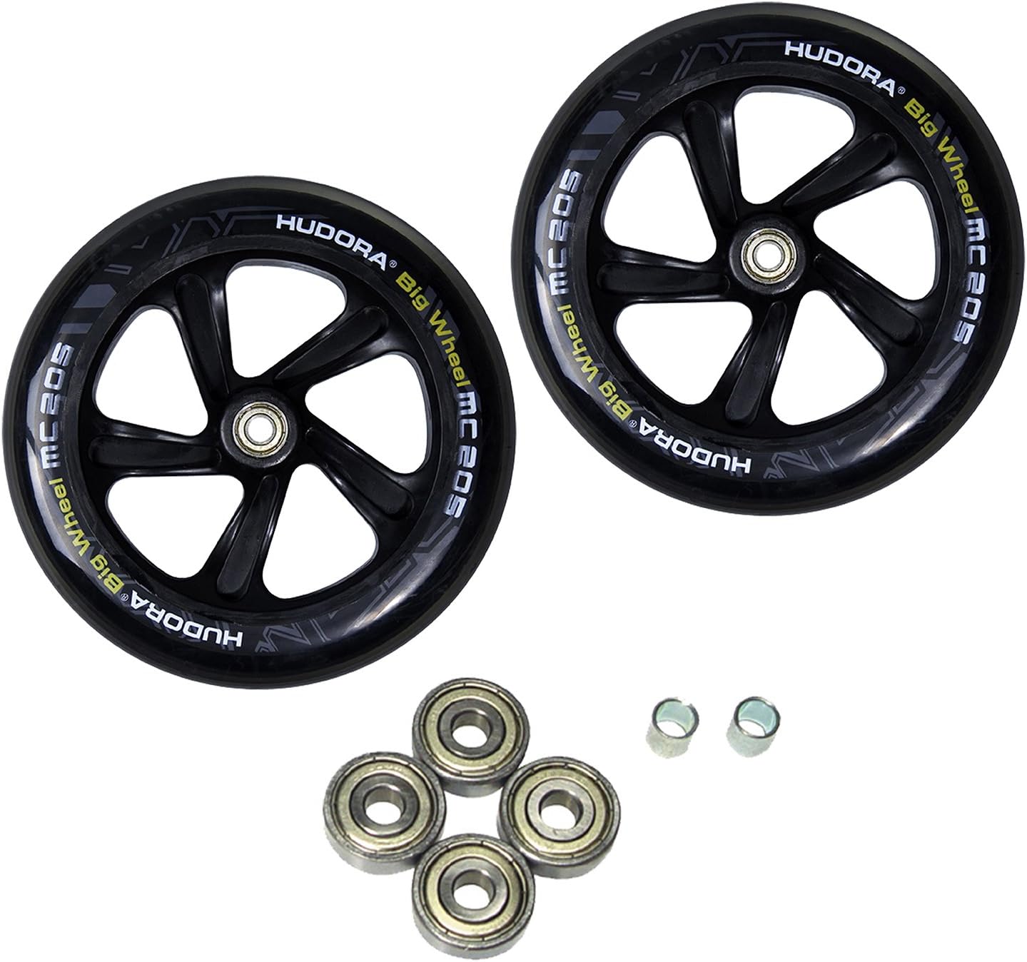 HUDORA Scooter Rollen Set 205 Mm Inklusive Kugellager Ersatz Rollen 
