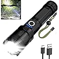 Sogidon Flashlights High Lumens Rechargeable, 900,000 Lumen LED Super Bright Tactical Flash ...