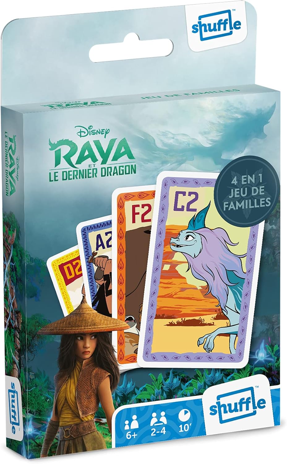 Shuffle Disney 7 Families Raya and The Last Dragon Children’s Card Game ...