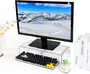 Amazon.com: Clear Monitor Stand Riser, Computer Monitor Stand/Acrylic ...