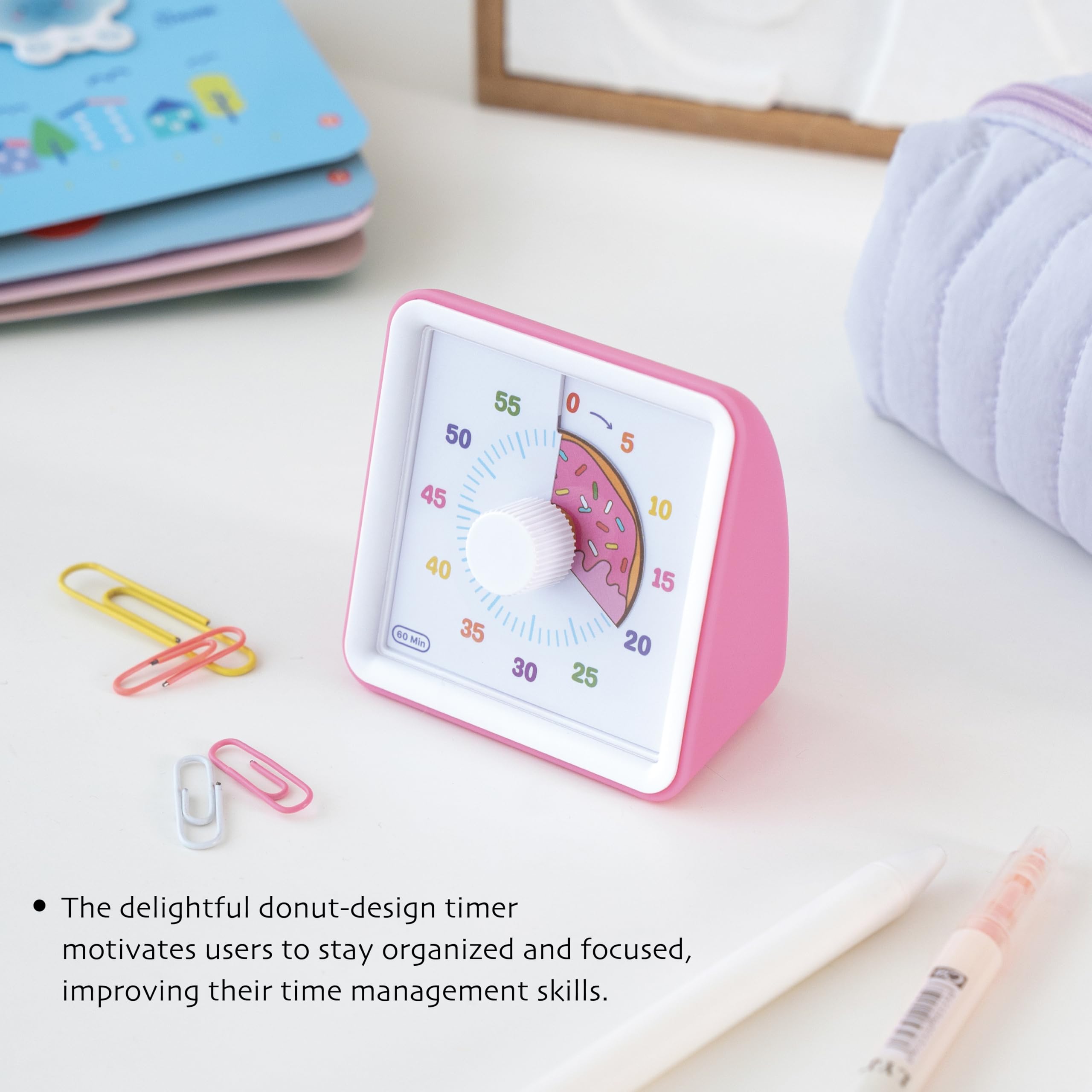 Mua Visual Timer 60 Minutes Countdown Timer for Kids and Adults, Donut ...