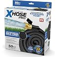 Xhose Pro Expandable Garden Hose 50Ft, Water Hose with Brass Fittings ...