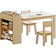 Amazon.com: Kids Art Table, Wooden Kids Craft Table for Playroom, Kids ...