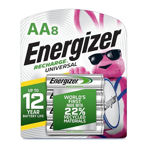 Energizer Recharge Universal Rechargeable AA Batteries (8 Pack), Double ...