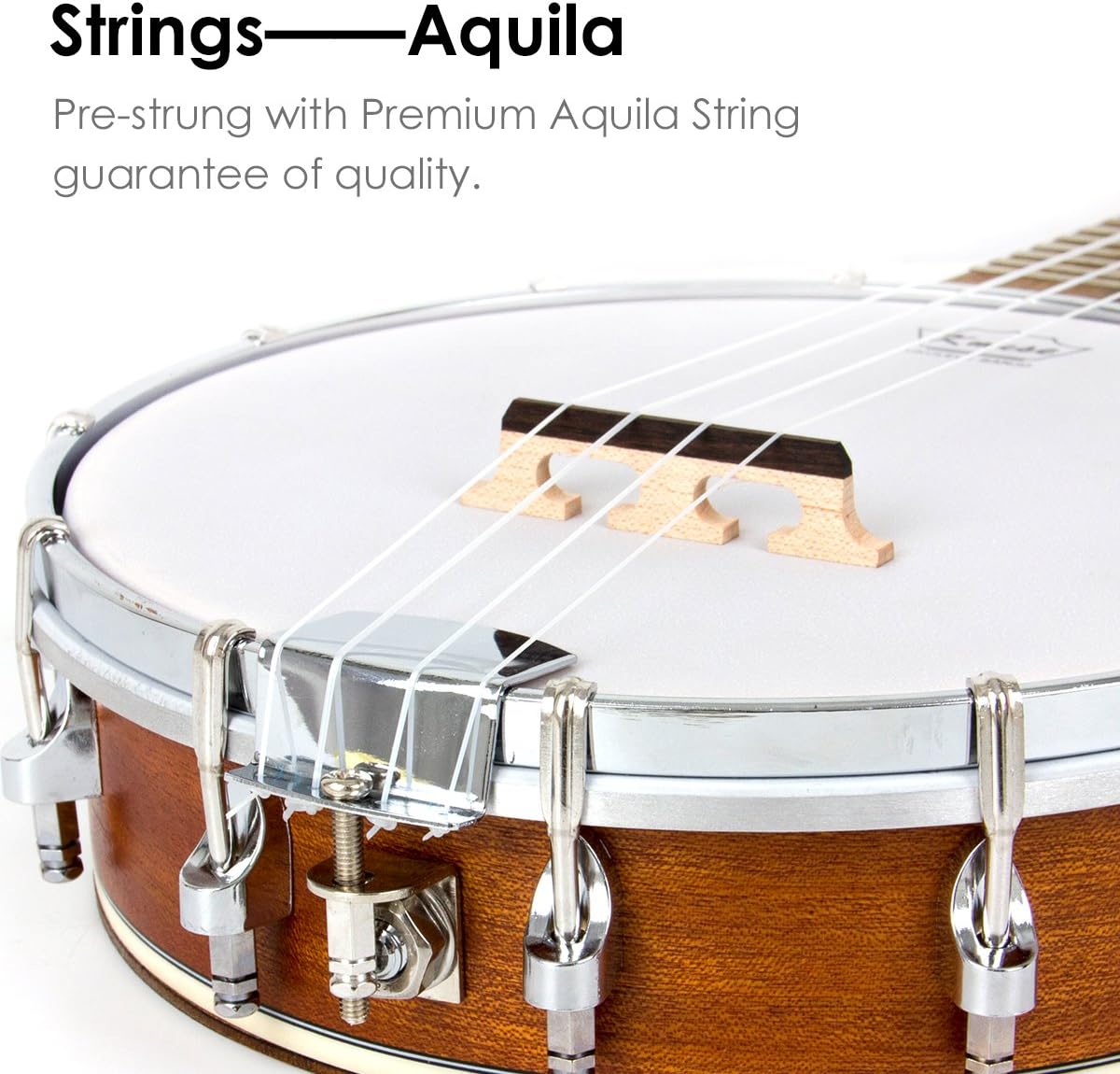 Kmise Banjo Ukulele 4 String Concert Banjos Classic Style Professional ...
