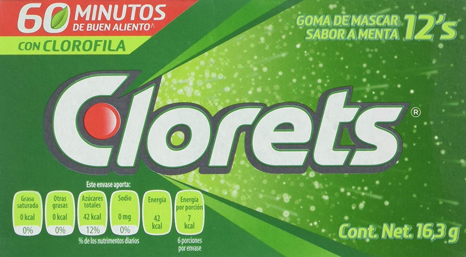 Clorets Original Flavor Chewing Gum Classic Mexican Version 3 Pack on ...