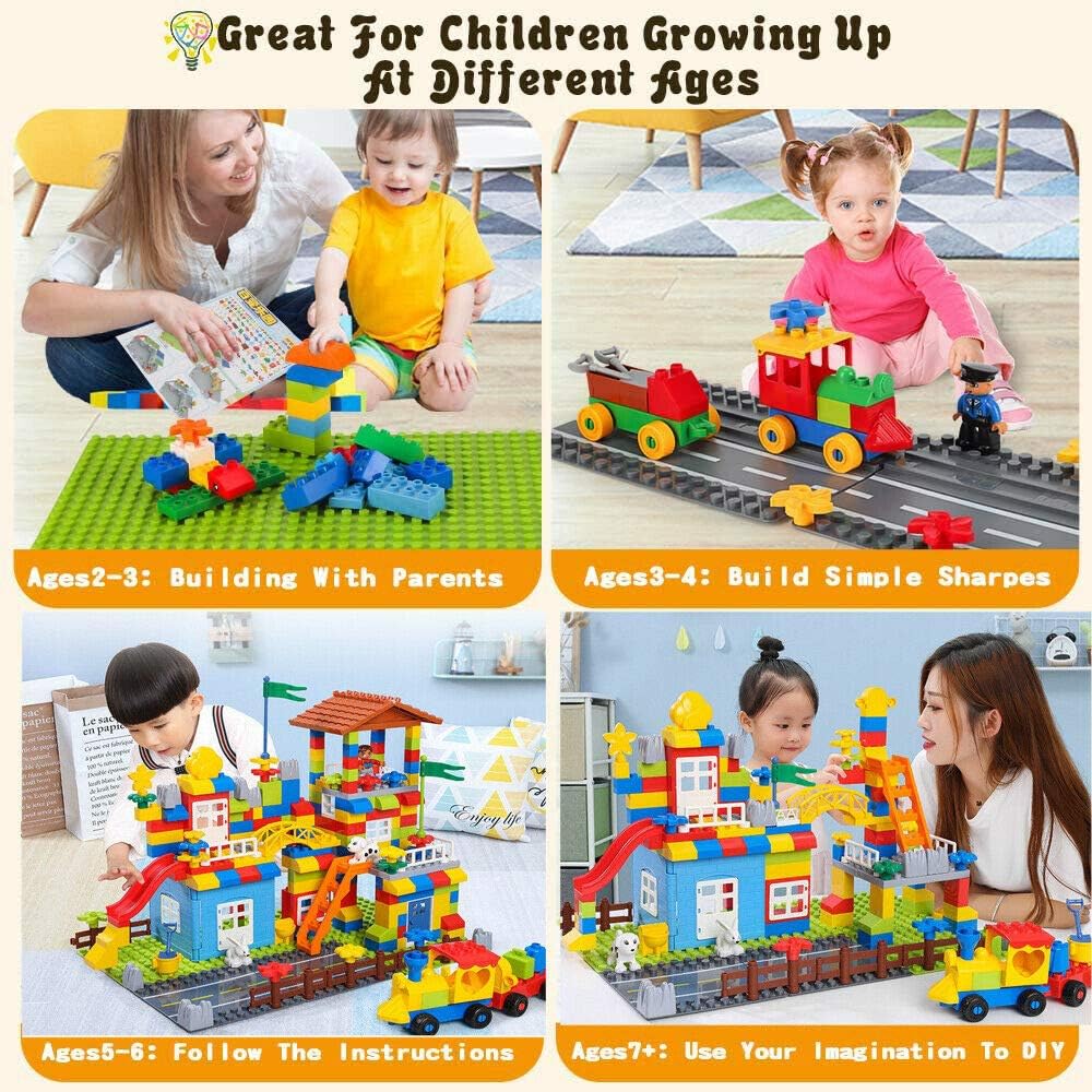 Yangers large plastic building blocks sets 238 pieces construction puzzle toys house castle ...