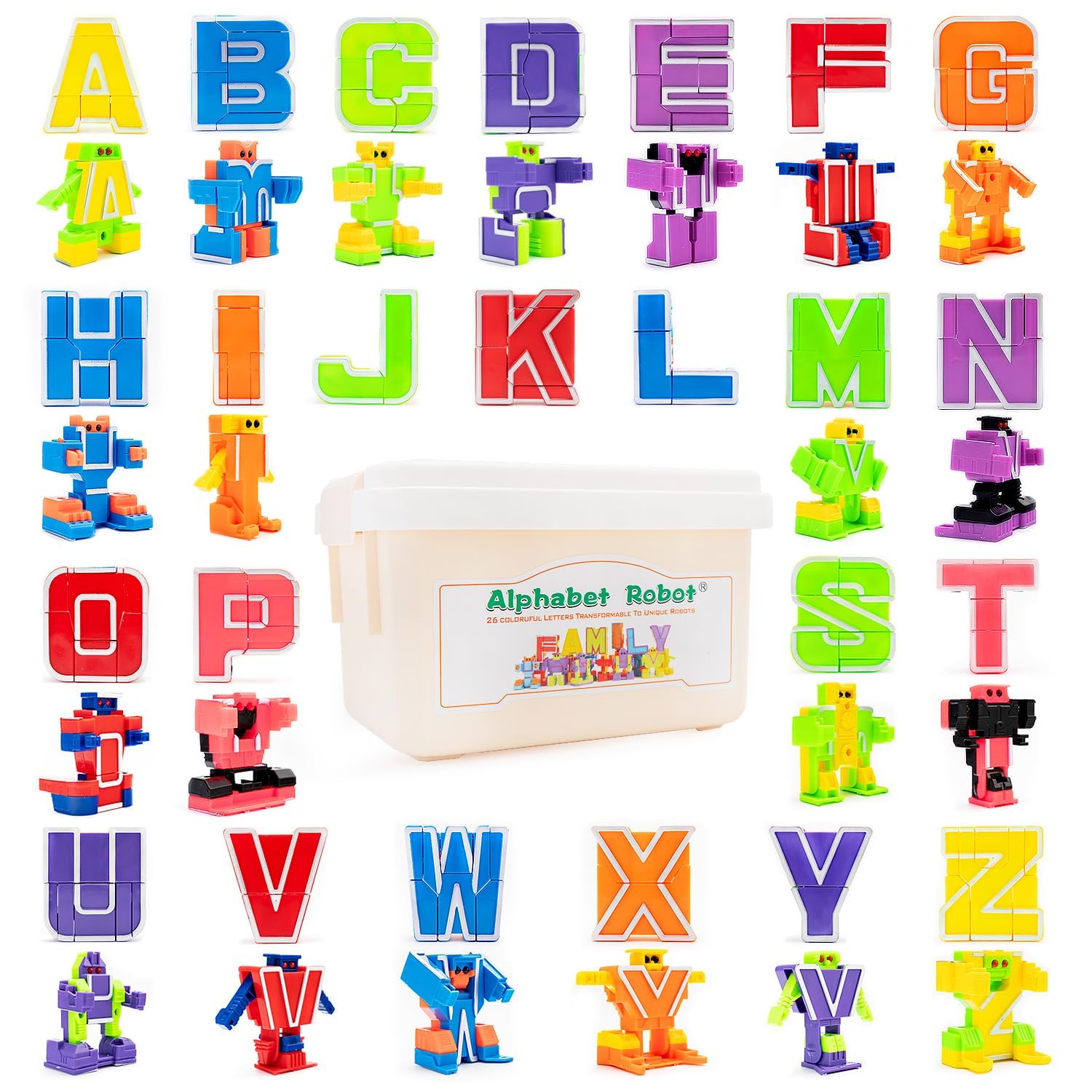 Mua 26 Pieces Alphabet Robots Toys for Kids, Alphabots Transforming ...