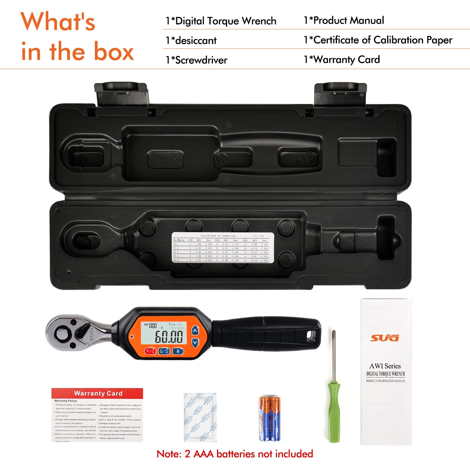 Mua SUG Mini Digital Torque Wrench (3/8-Inch, 1.33-44.25 ft-lbs/1.8-60 ...