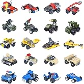 Amazon.com: Mini Buildable Vehicles Set of 16,Building Toy for Party ...