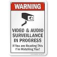 Amazon.com: SmartSign 10 x 7 inch “Warning - Video And Audio ...